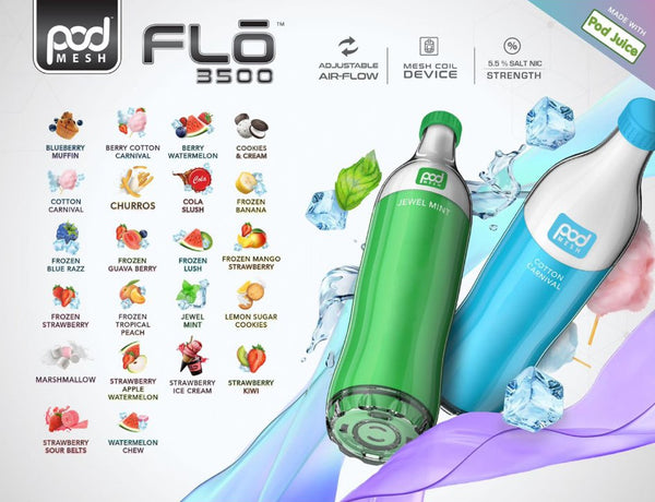 Pod Mesh Flo 3500 - 3500 Puffs - $21.99 - RavenRoute